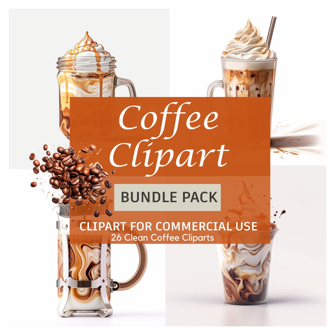 Coffee Clipart Bundle, Drinks Clipart, Coffee Grinders, Coffee Beans ...