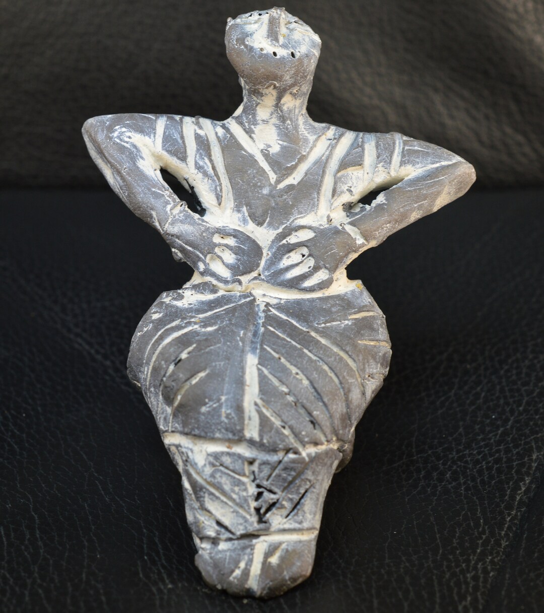 A Neolithic Grey Clay Female Standing Idol, Ceramic Sculpture, Figurine ...