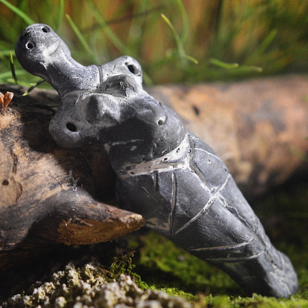 A Neolithic Grey Clay Female Standing Idol, Ceramic Sculpture, Figurine ...