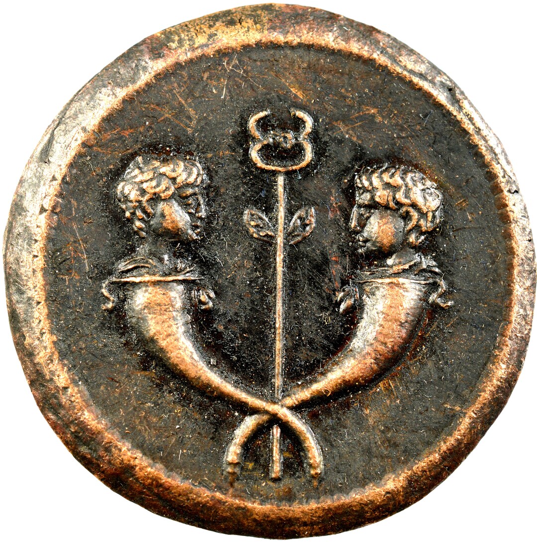 Roman Æ Sestertius of TIBERIUS and GERMANICUS GEMELLUS, Sons of Drusus ...