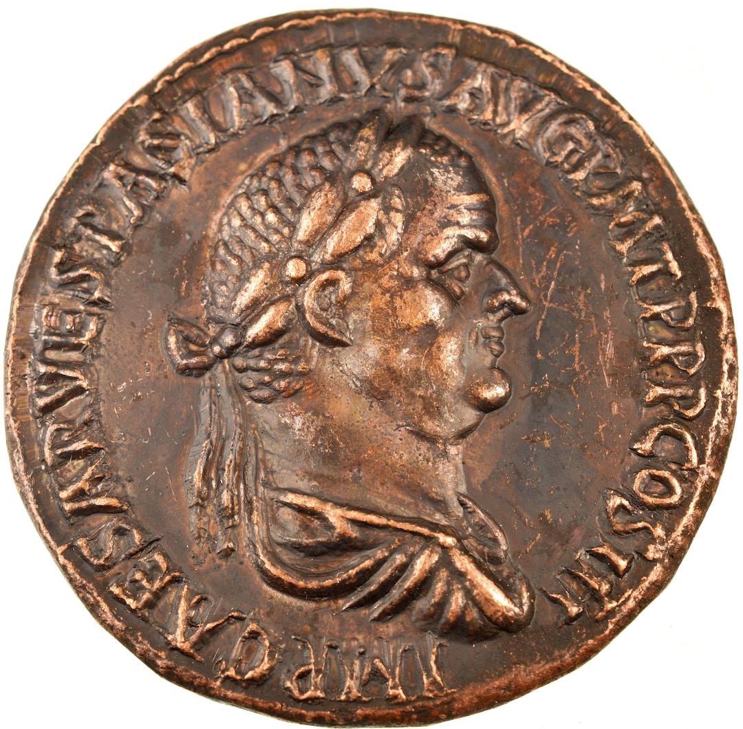 Roman Æ Sestertius of Vespasian / Titus Flavius Caesar Vespasianus ...