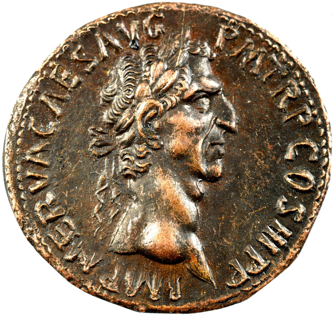 Roman Æ Sestertius of Nerva Bronze Coin - Etsy