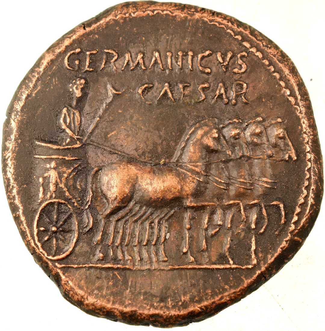 Roman Dupondius of Germanicus Struck Under Caligula Bronze Coin - Etsy