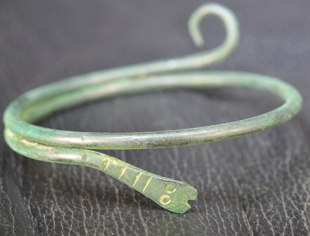 Roman Bronze Snake Bracelet - Etsy