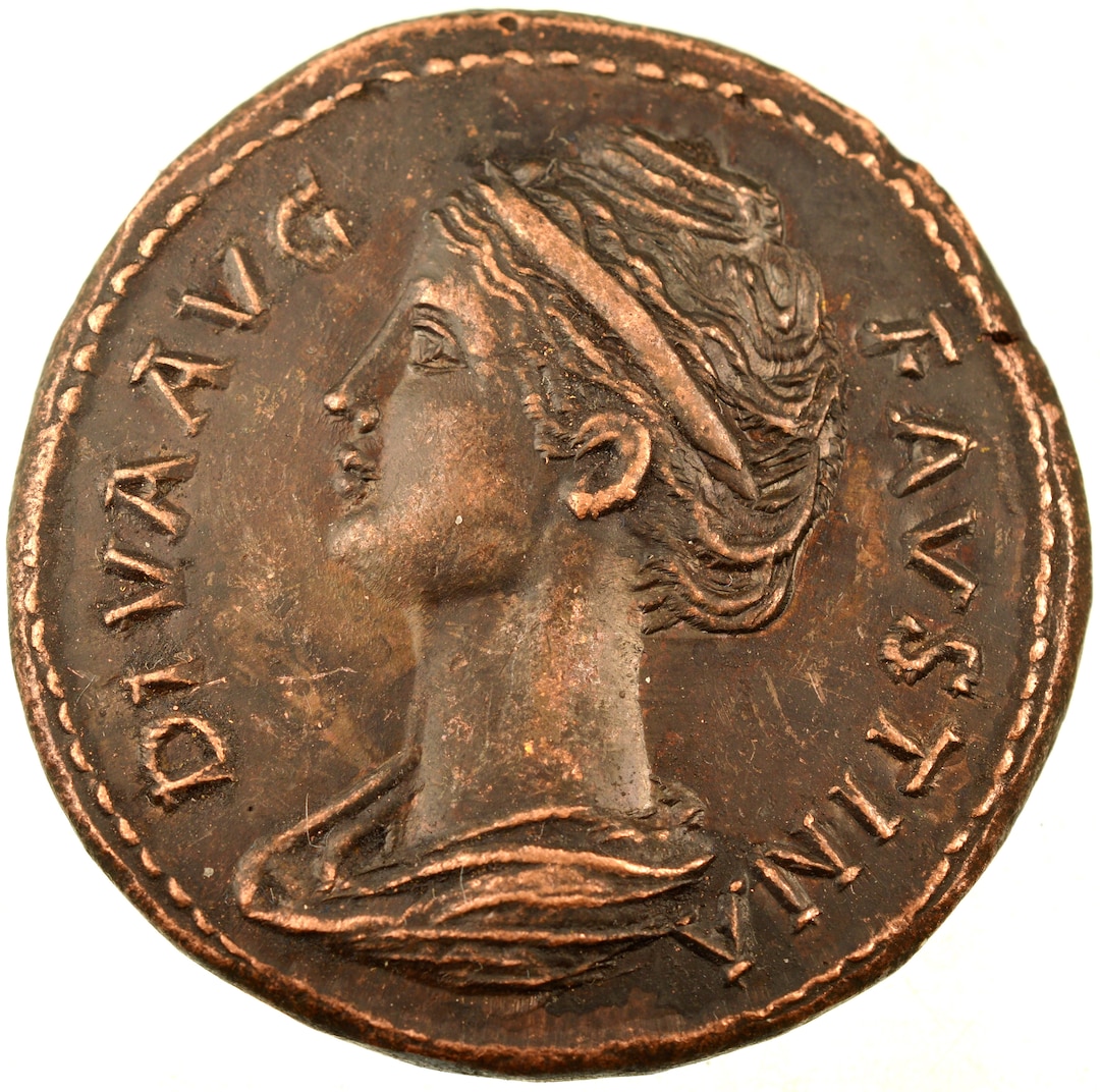 Roman Æ Sestertius of Faustina Senior, Annia Galeria Bronze Coin - Etsy