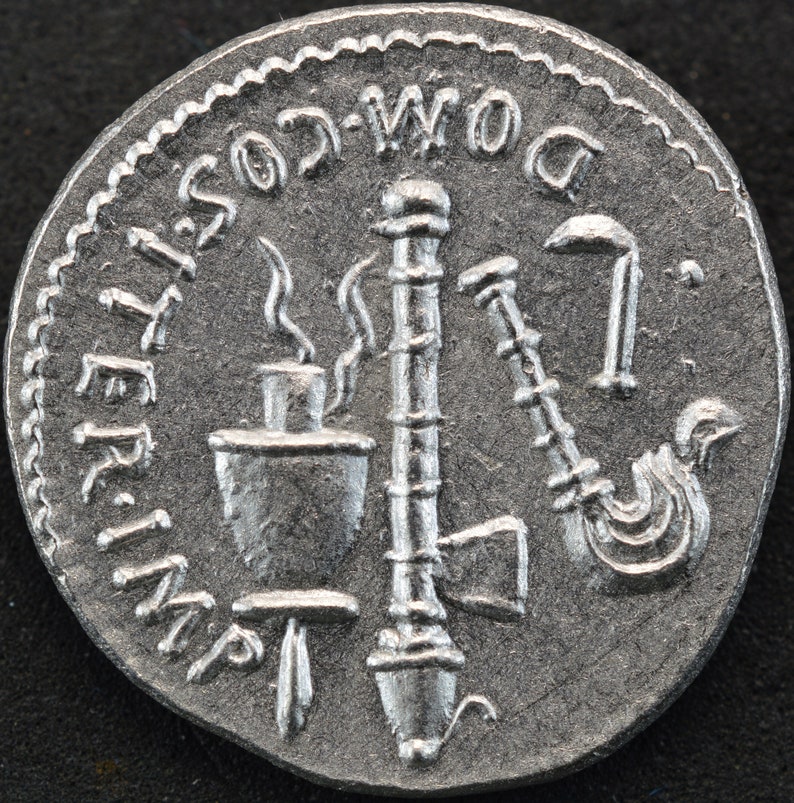 Silver Roman Denarius of Cn. Domitivs Calvinvs Solid Silver Coin - Etsy