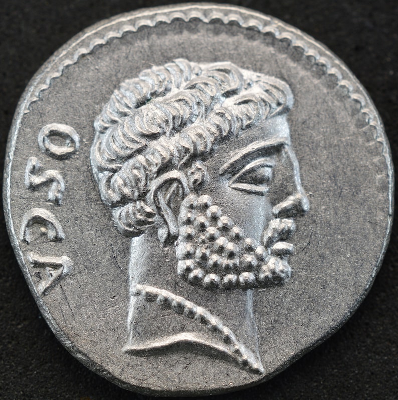 Silver Roman Denarius of Cn. Domitivs Calvinvs Solid Silver Coin - Etsy