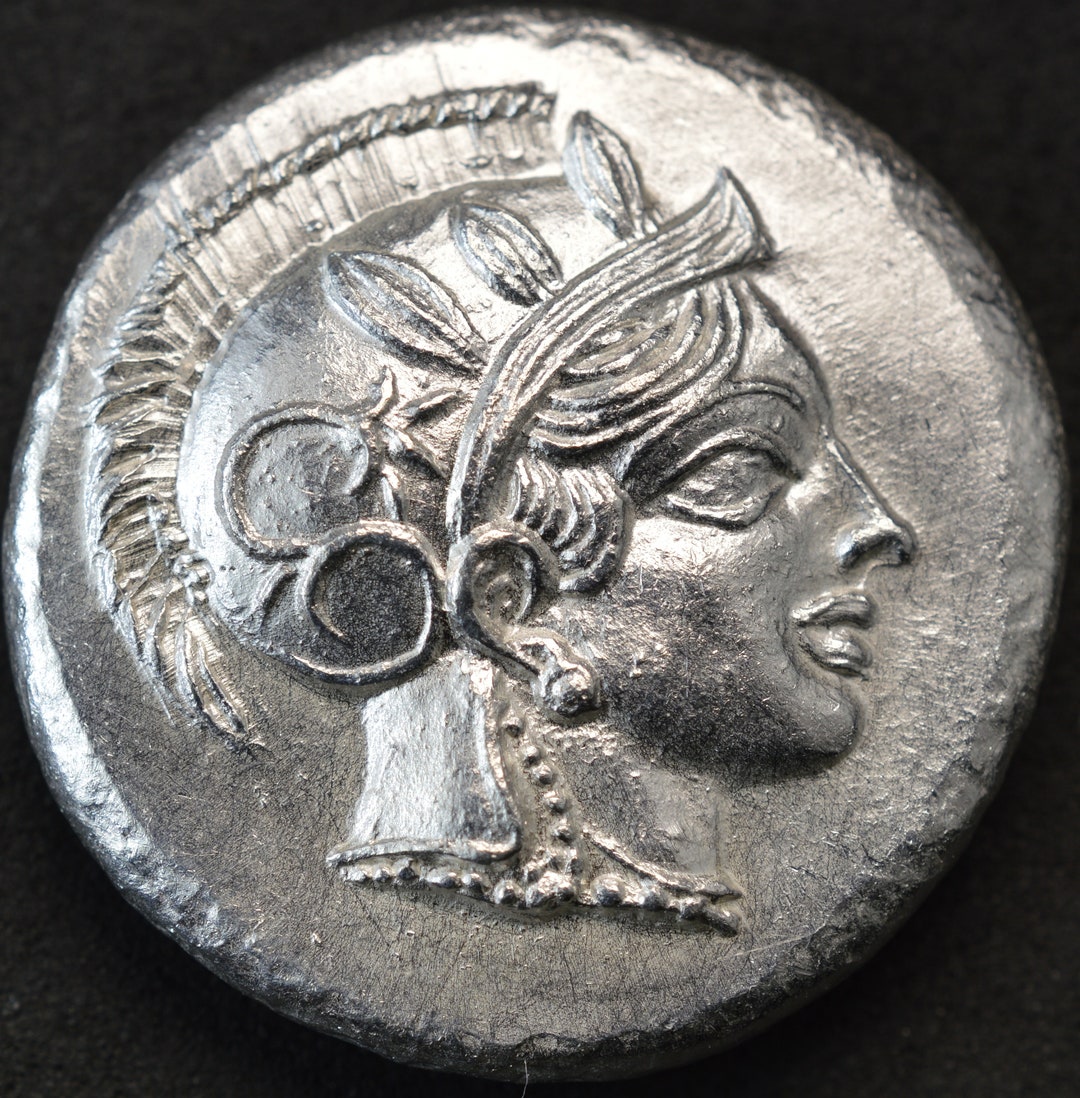 Silver Greek Tetradrachm of Athens Attica Owl Goddess of Wisdom Athena ...