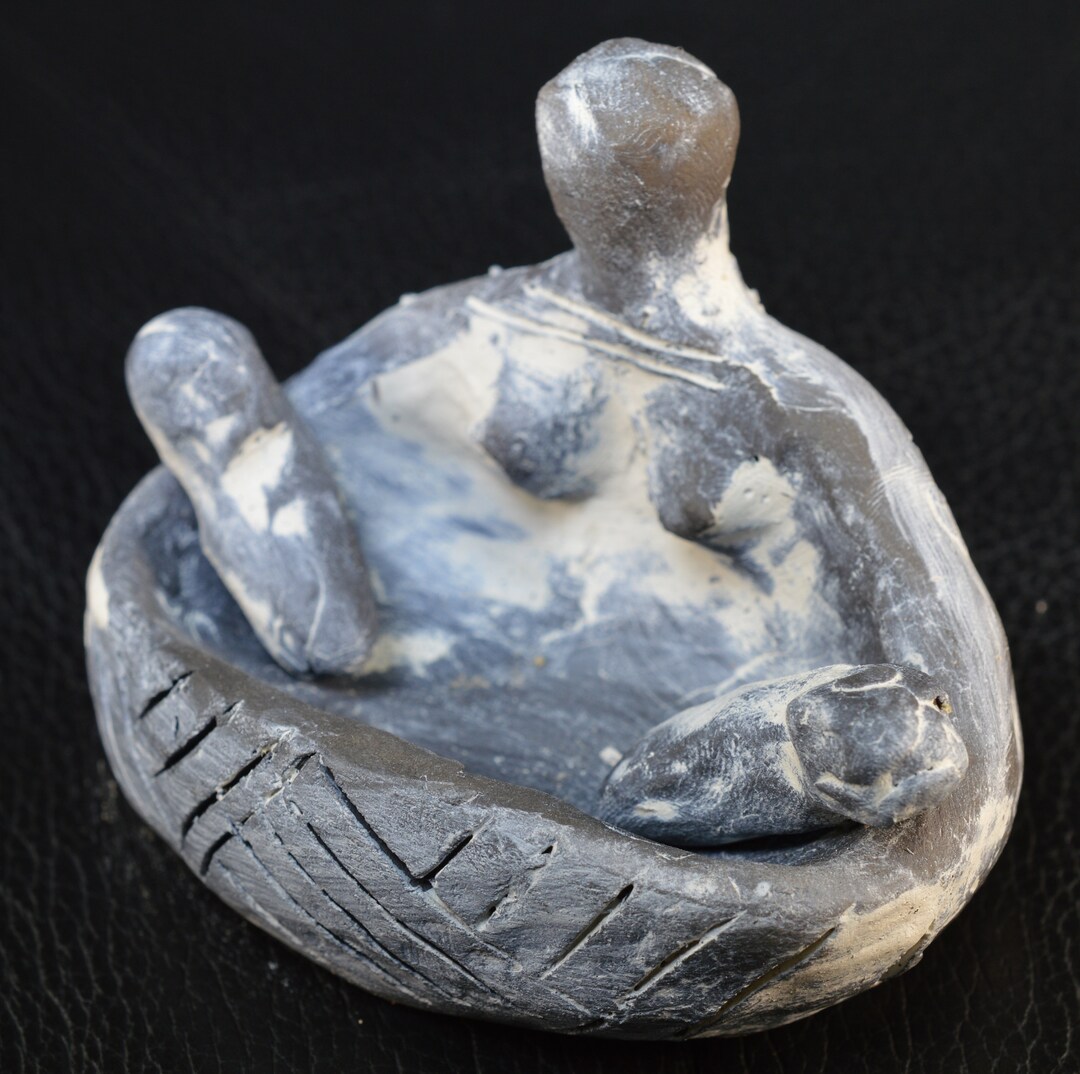 A Neolithic Grey Clay Female Standing Idol, Ceramic Sculpture, Figurine ...