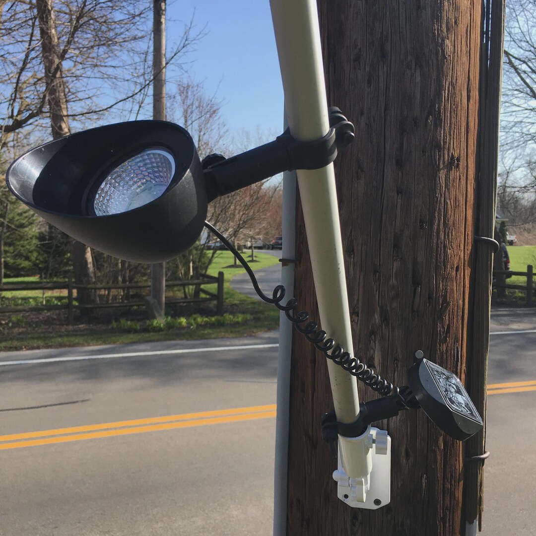 Mounted Flagpole Solar Light - Etsy