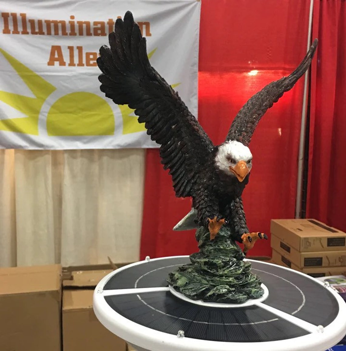 Flying Bald Eagle and Solar Flagpole Light Kit - Etsy