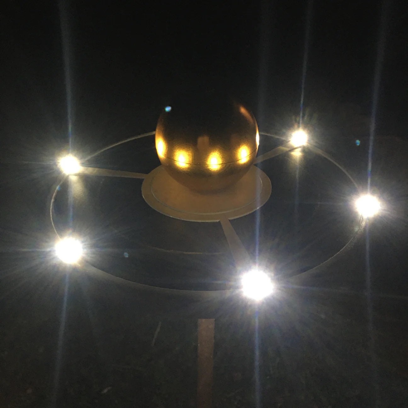 Solar Flagpole Light Triple Topper - Etsy