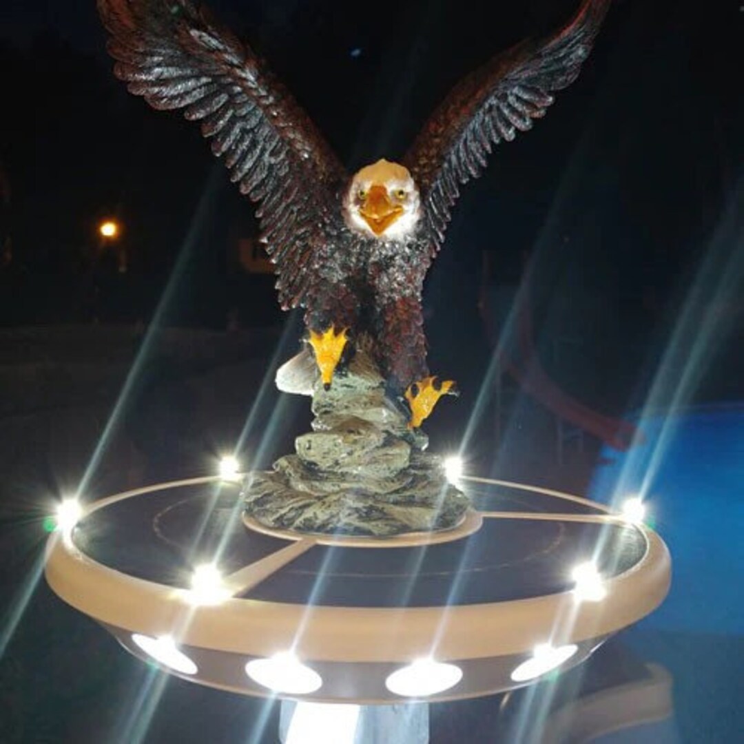 Flying Bald Eagle and Solar Flagpole Light Kit - Etsy