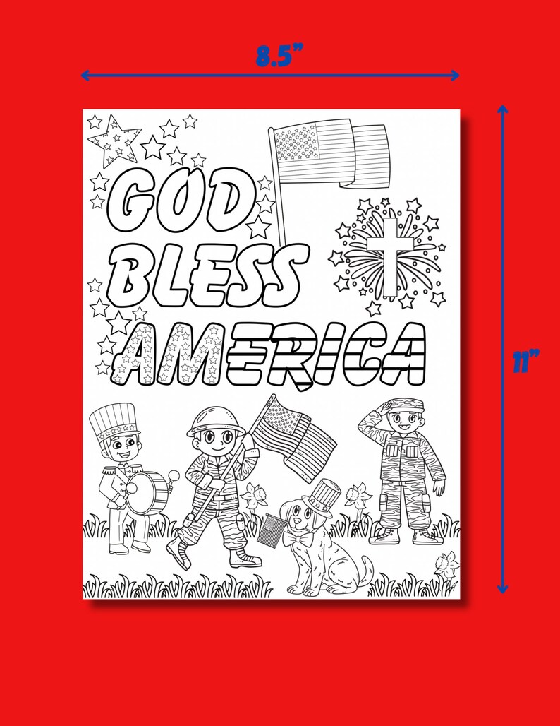 Fourth of July Printable Coloring Pages- Bundle of 6 Coloring Pages ...