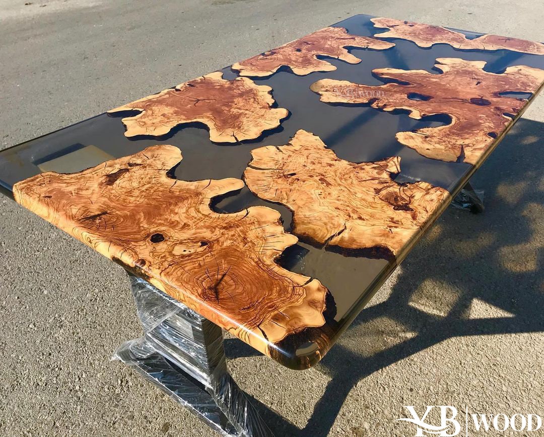 Handmade Epoxy Table, Wood Furniture Vivid Edge Table, Epoxy Wood Resin ...