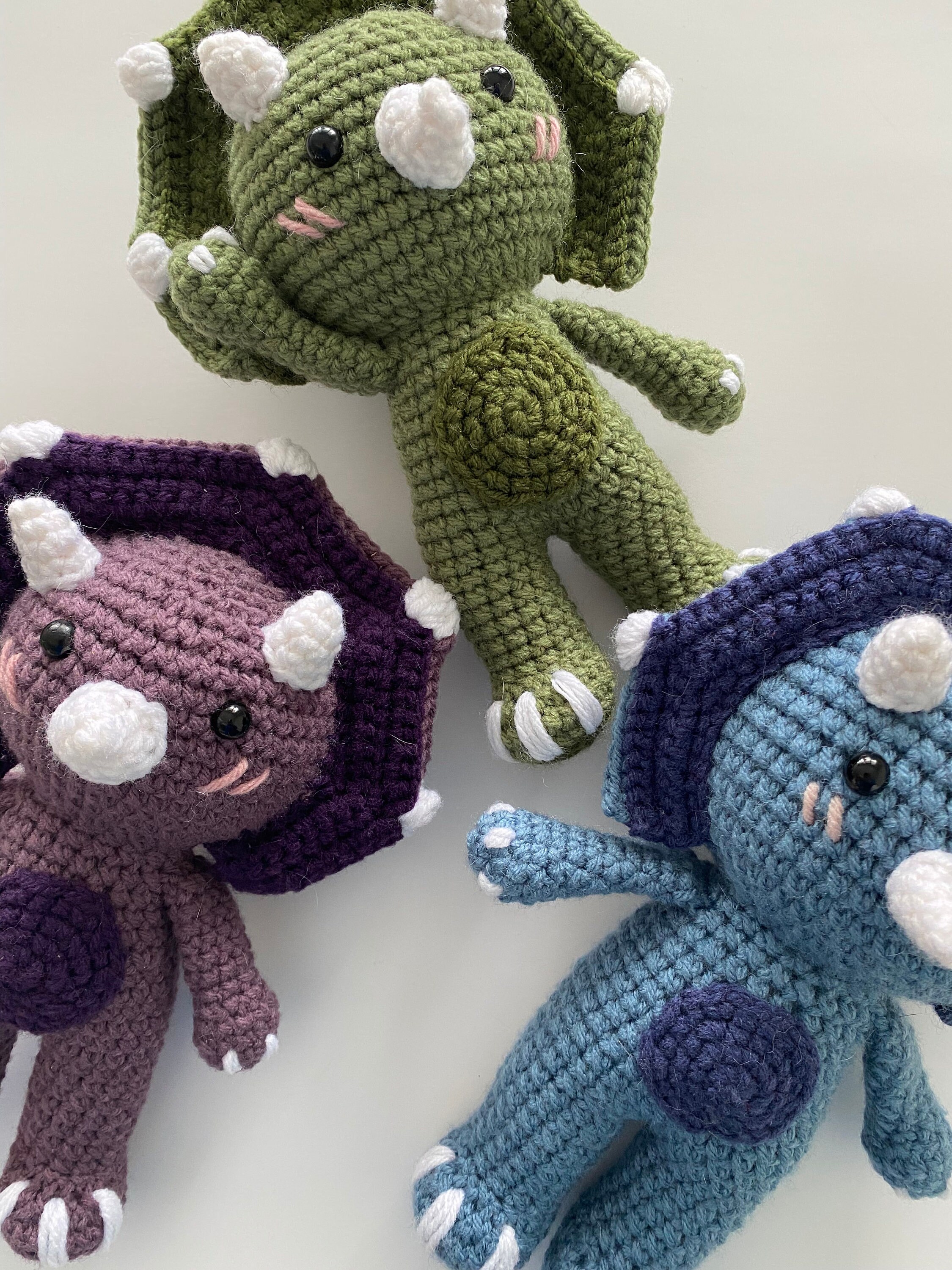 Crochet Pattern | Tons of Triceratops - Etsy
