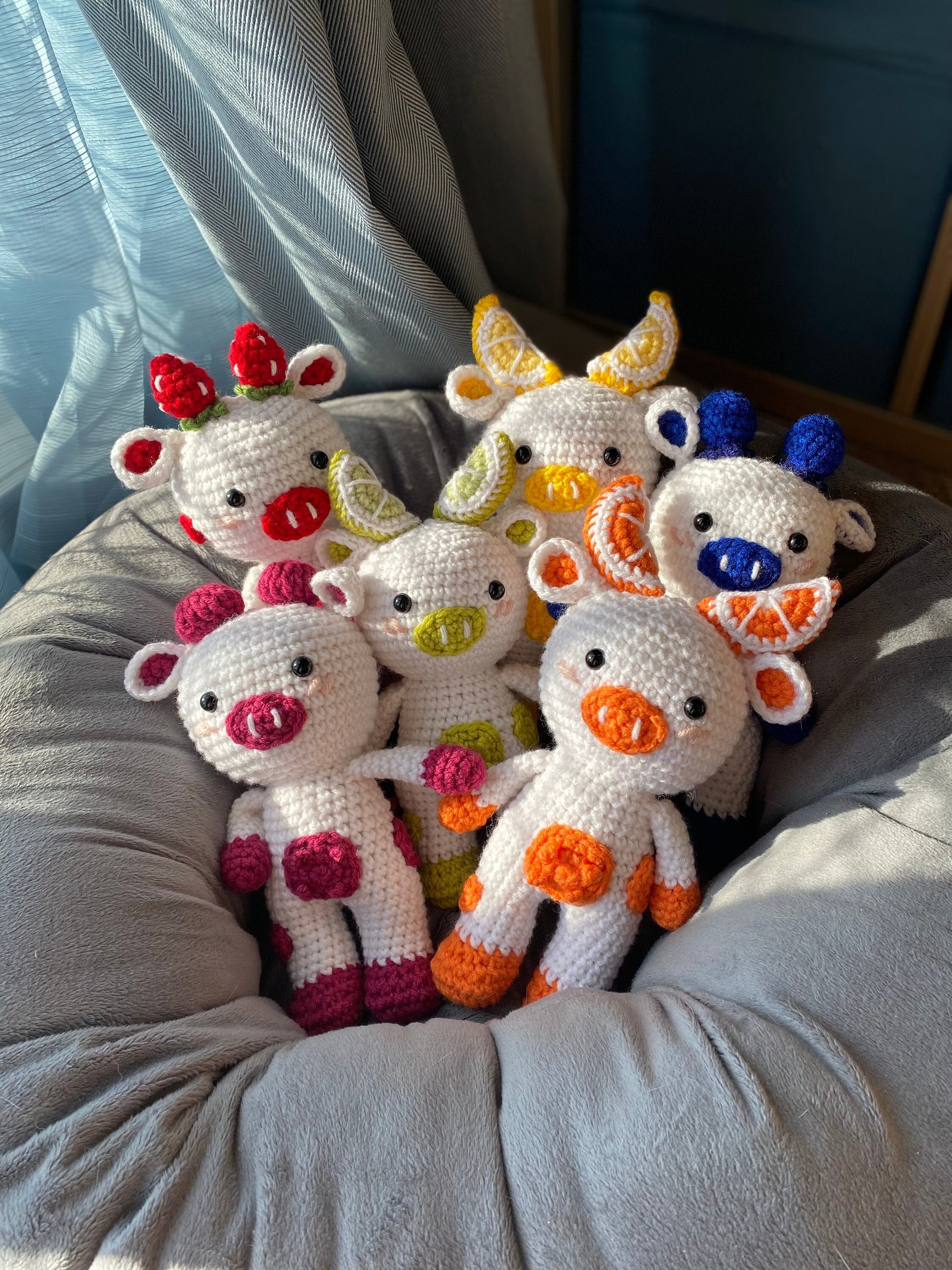 Crochet Pattern Fruit Cows - Etsy