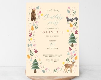 Enchanted Forest Invitation Digital ONLY - Etsy