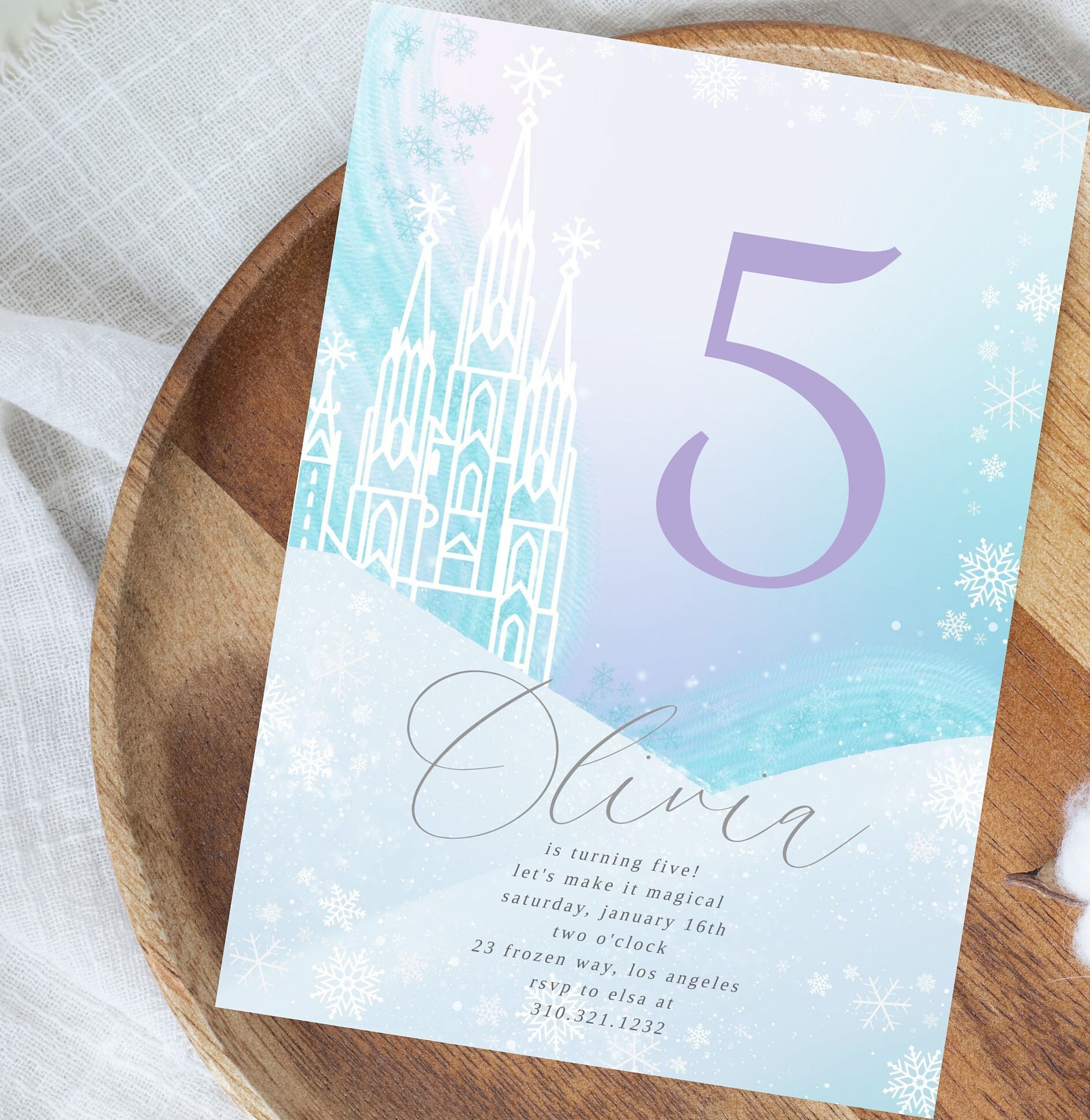 Elsa Birthday Party Invitation Frozen Invitation Frozen - Etsy