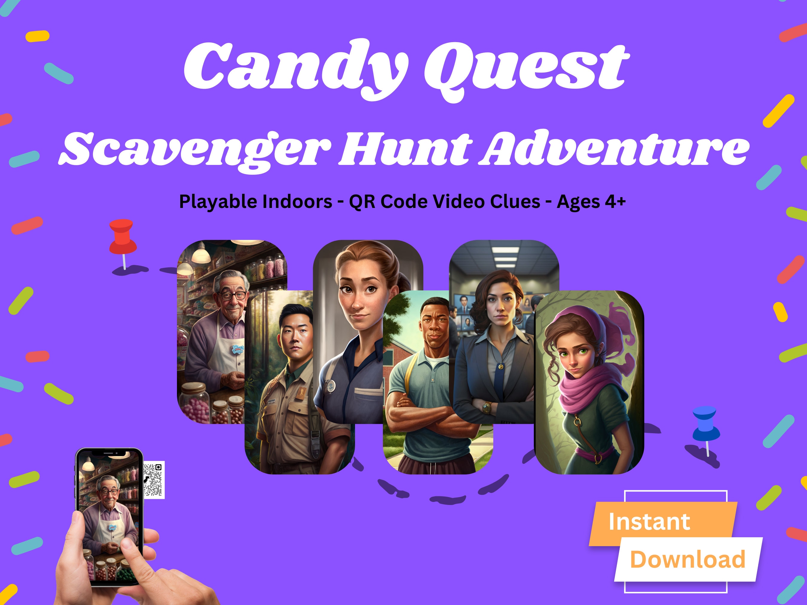 Indoor Scavenger Hunt Adventure With QR Code Video Clues Perfect for ...
