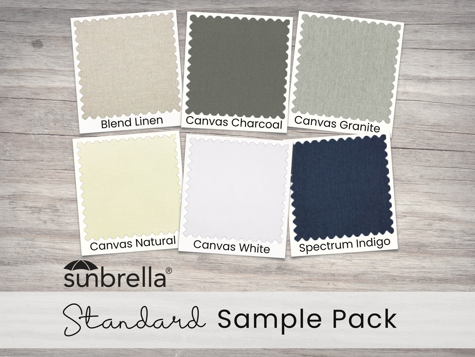 Standard Fabric Swatch Sample Pack Sunbrella Fabric Samples Standard Colors Sunbrella Upholstery ...