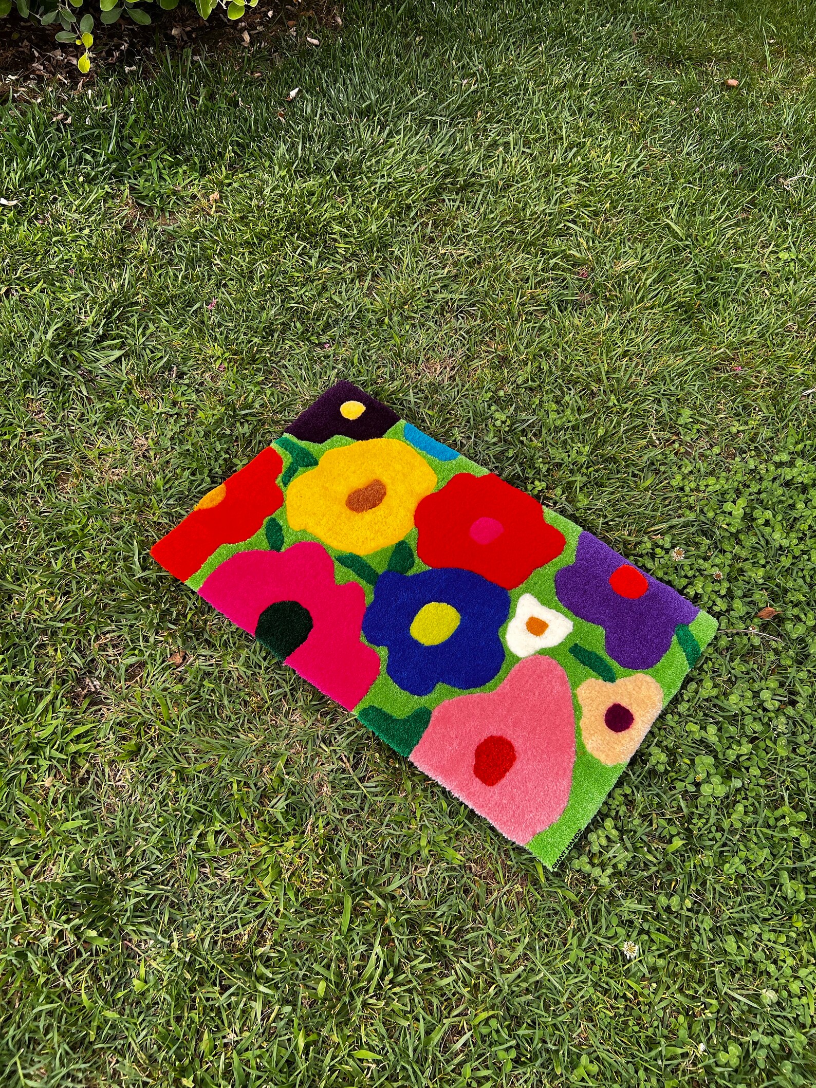 Colorful Flowers Decorative Rug Tufted Handmade I Bedroom - Etsy