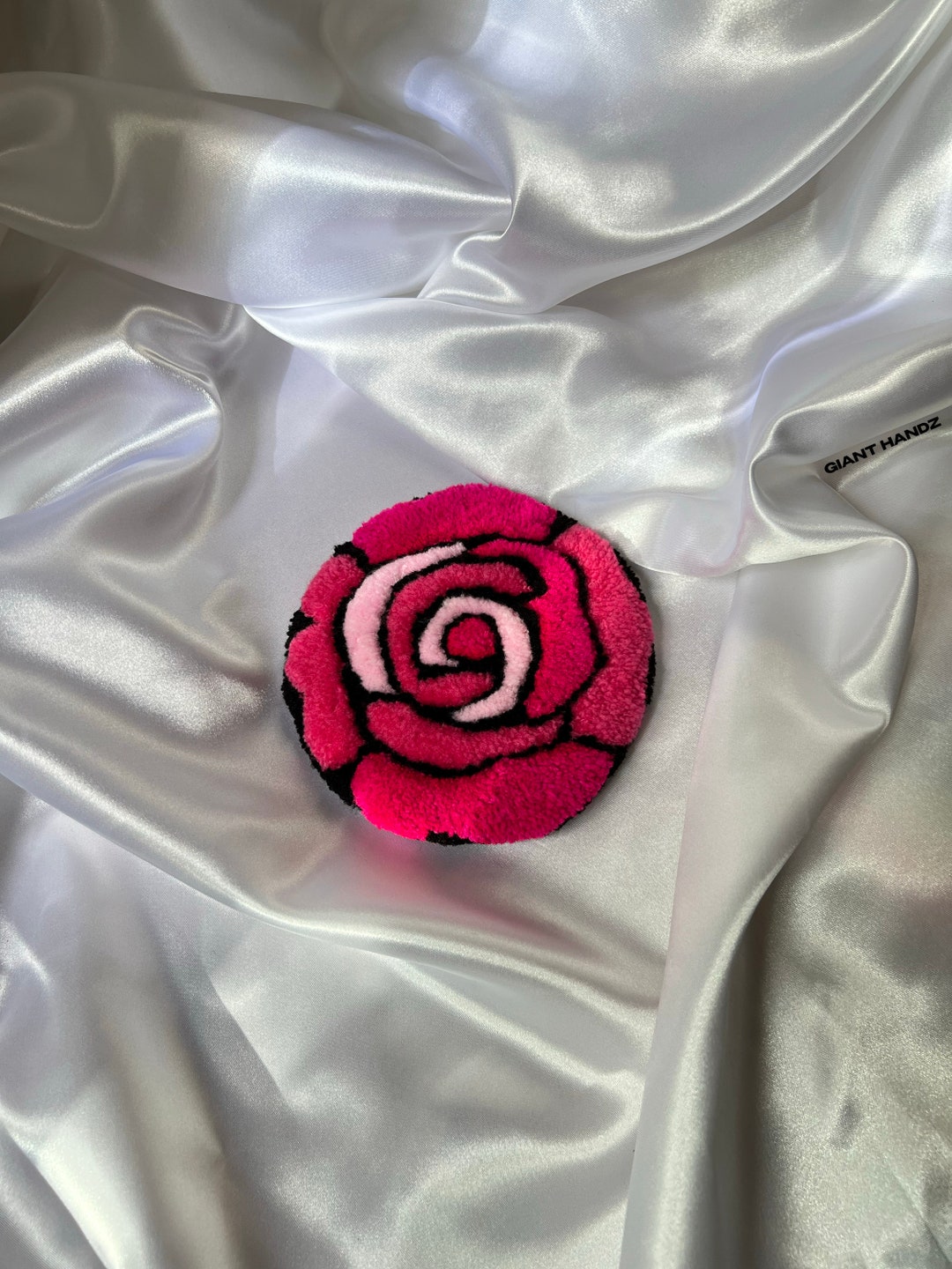 Handmade Tufted Rose Flower Wall Hanging I Home Decor I Minimalist I ...