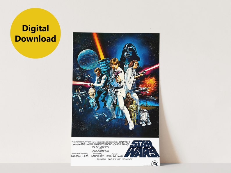 Star Wars: Episode IV A New Hope, 1977 Digital Poster Download ...