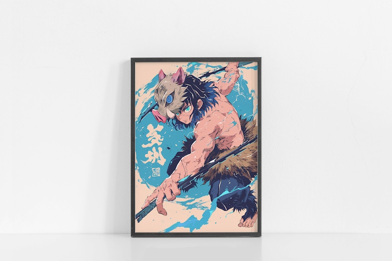Inosuke Hashibira, Demon Slayer, Anime Poster Printable Wall Art ...