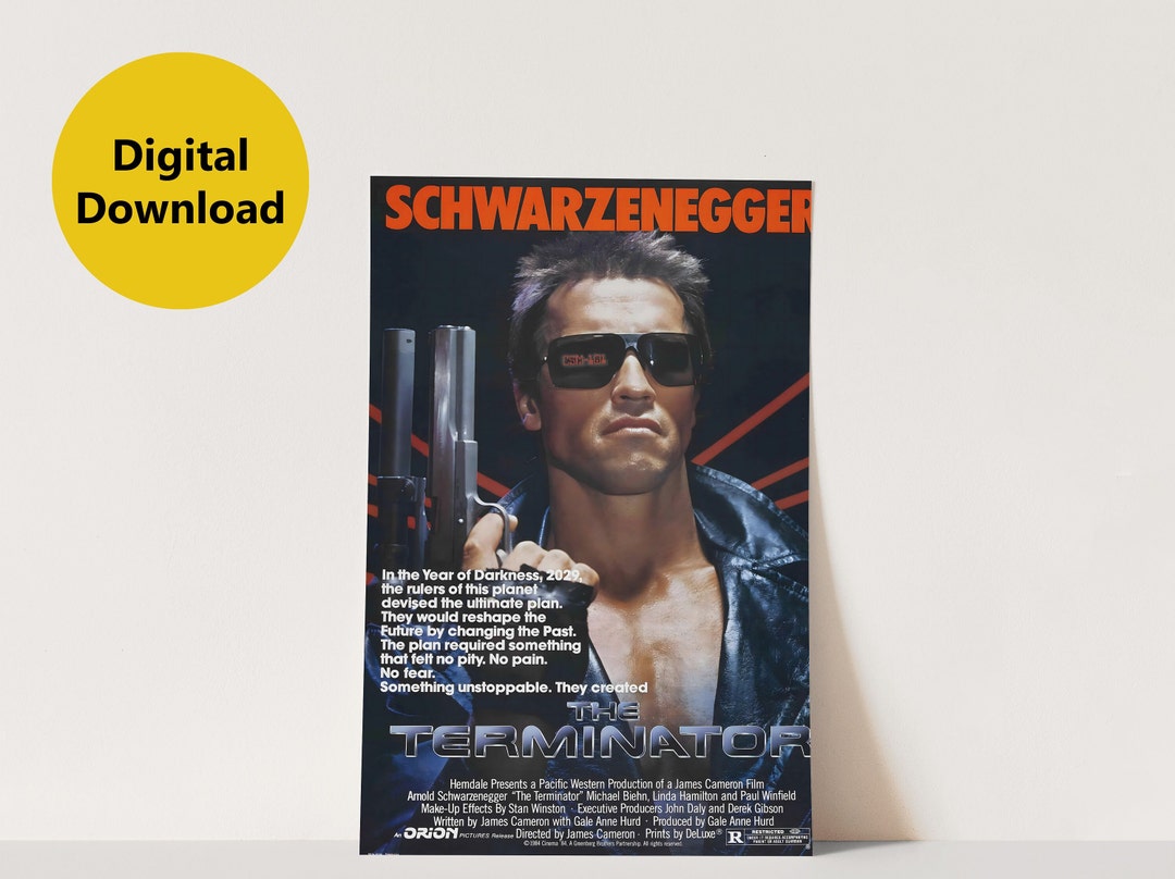 The Terminator Movie Poster Digital Poster Download Digitally Enhanced Download & Print - Etsy