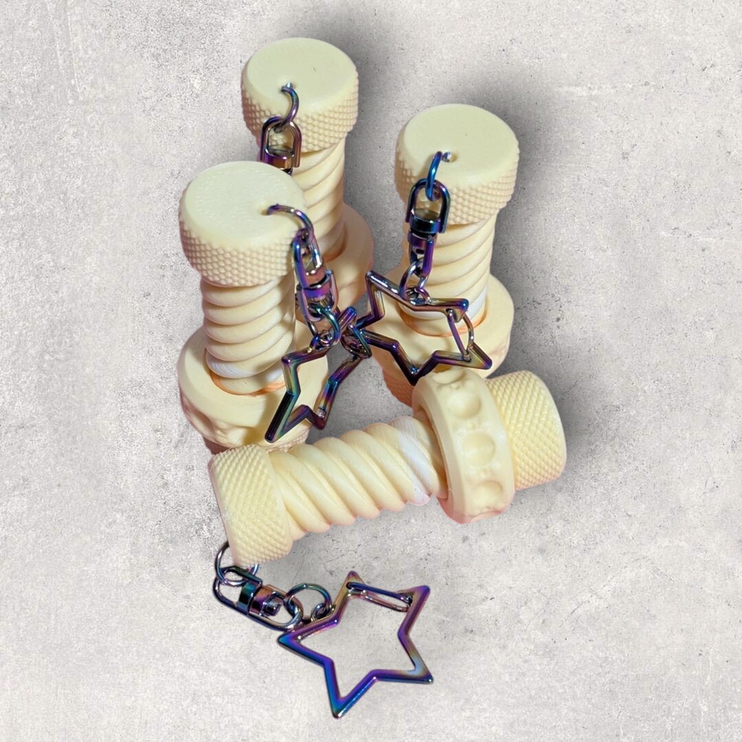 3D Printed Mini Fidget Bolt Keychain Purse Charm Buckle N Shackle ...