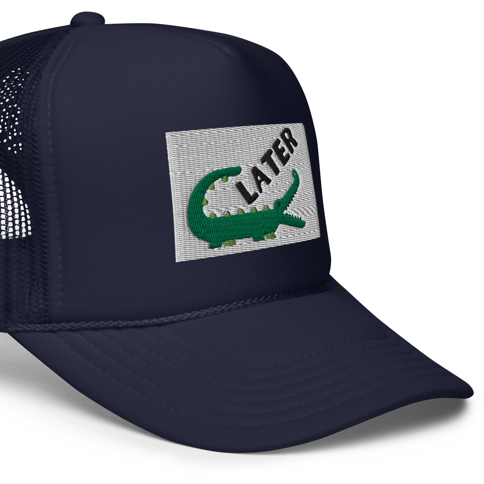 LATER GATOR Foam Trucker Hat With Funny Saying With Cute Alligator for ...