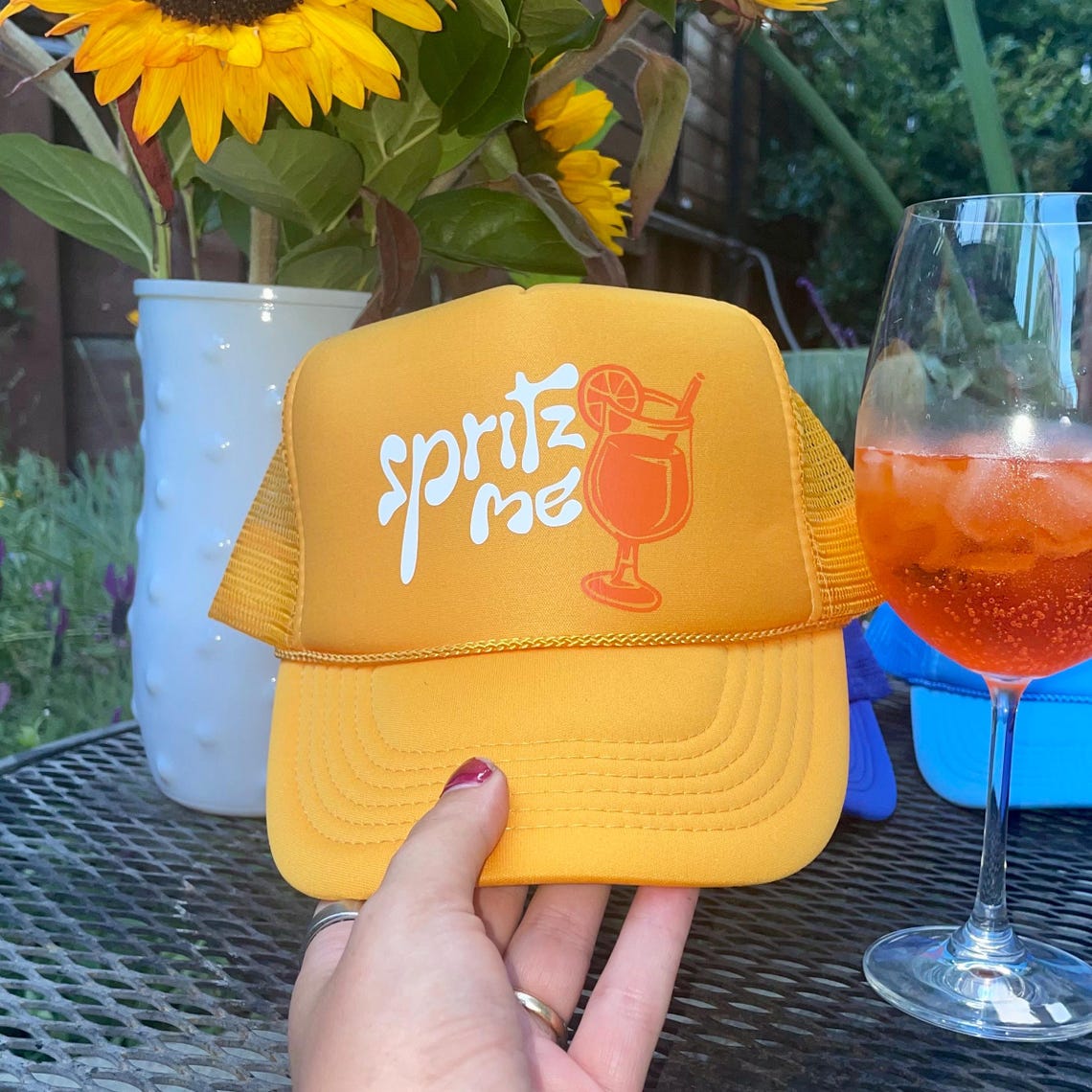 SPRITZ ME -foam Trucker Hat Fun Aperol Trendy Cap for Parties Outfits ...
