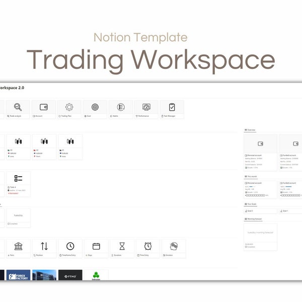 Trading Notion Template - Etsy