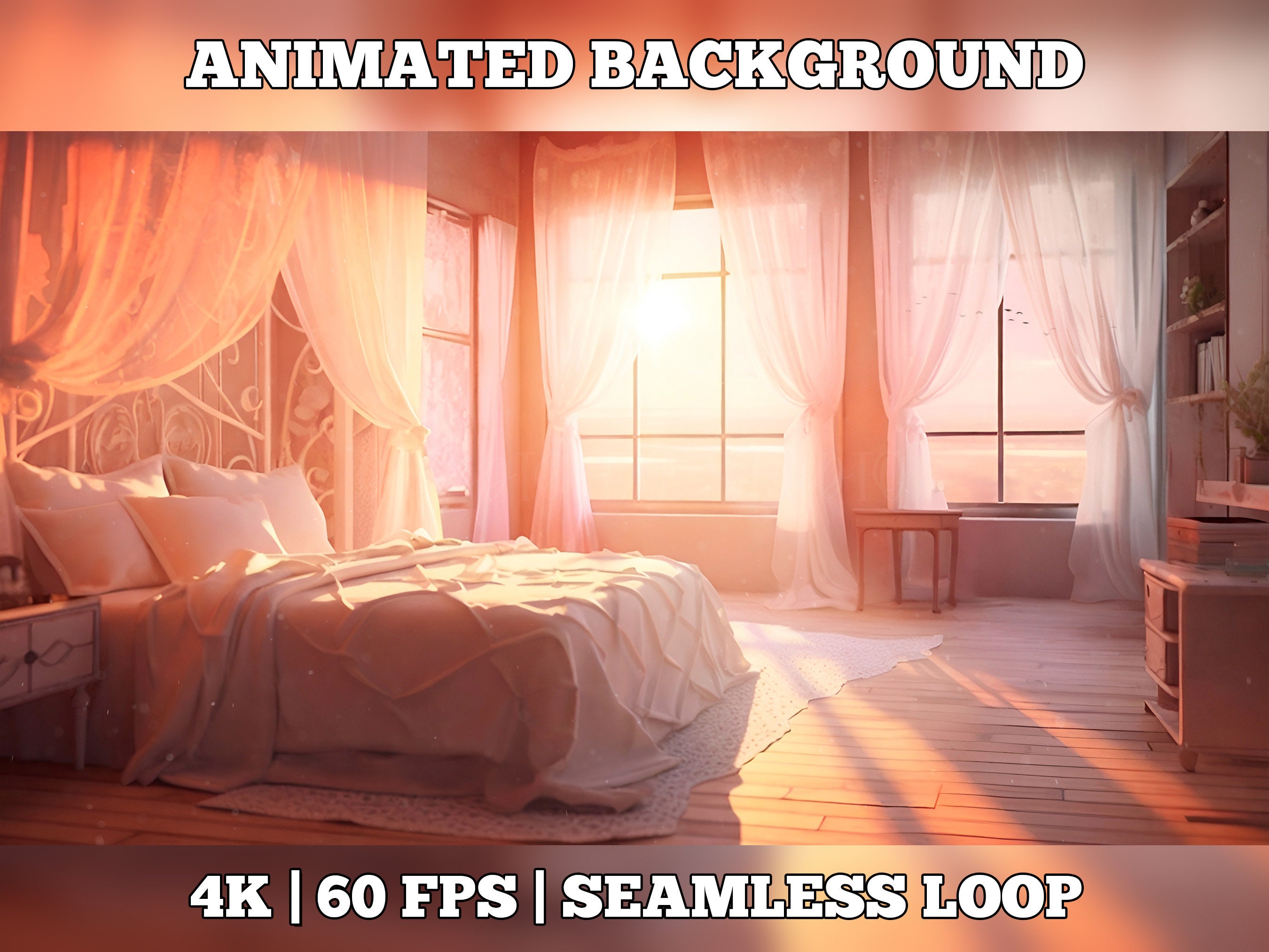 Vtuber Background, Animated Virtual Background, Stream Room Background ...