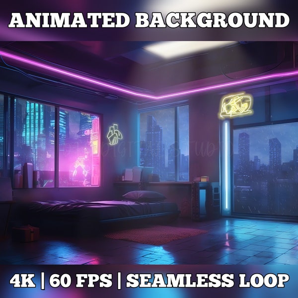 Vtuber Background, Animated Virtual Background, Stream Room Background ...