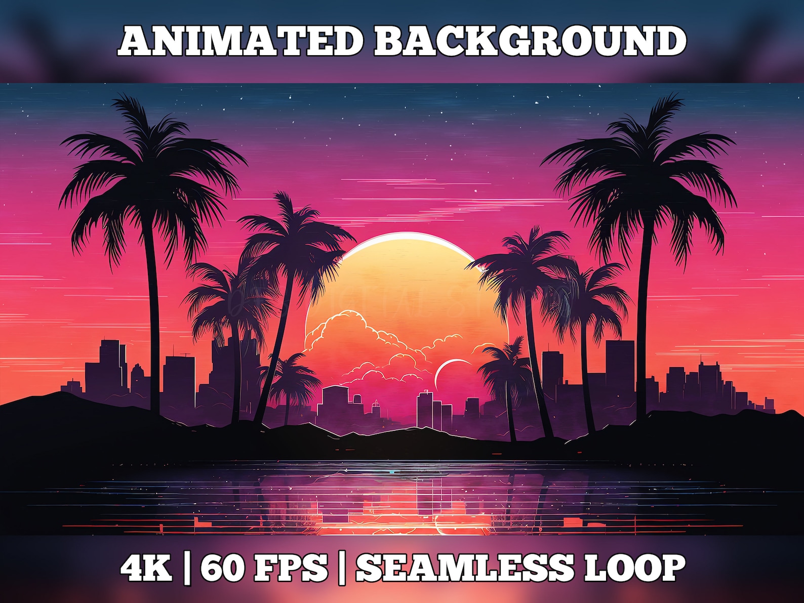 Vtuber Background, Animated Virtual Background, Stream Room Background ...