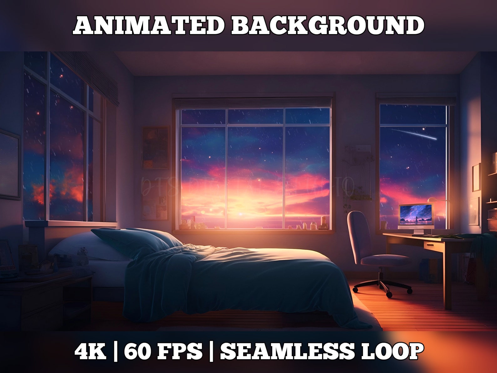 Vtuber Background, Animated Virtual Background, Stream Room Background ...