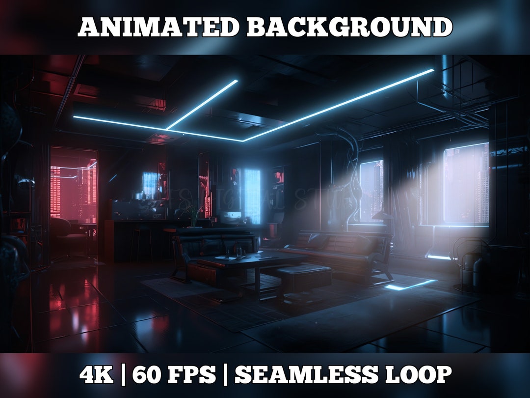 Vtuber Background, Animated Virtual Background, Stream Room Background ...