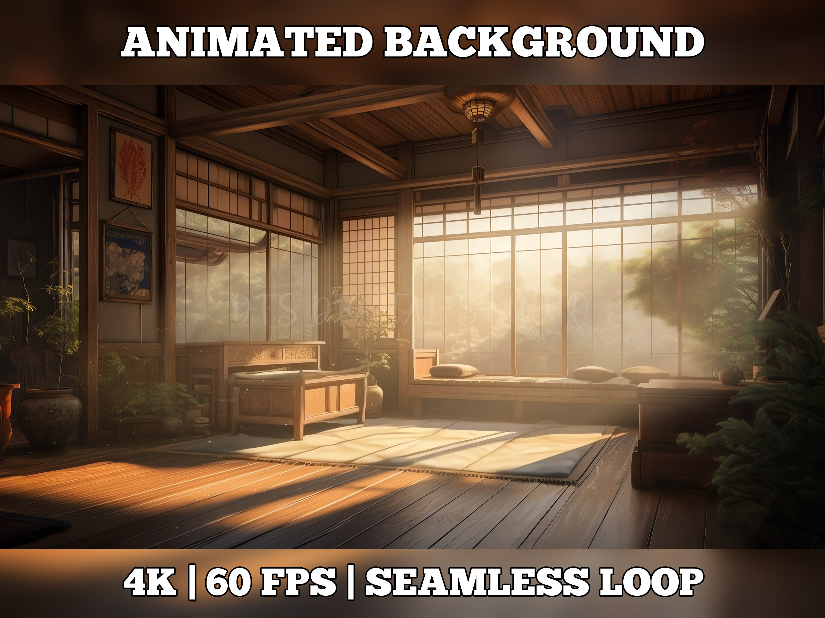 Vtuber Background, Animated Virtual Background, Stream Room Background ...