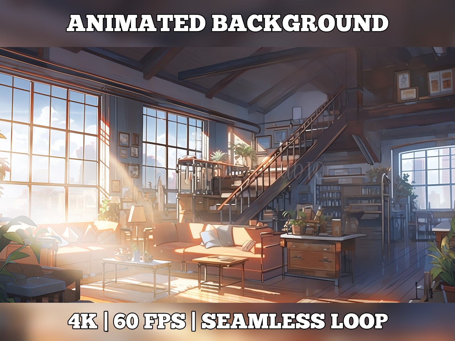 Vtuber Background, Animated Virtual Background, Stream Room Background ...