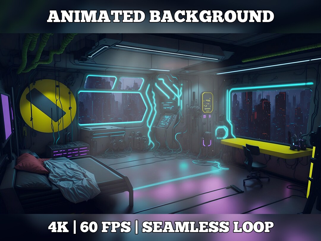 Vtuber Background, Animated Virtual Background, Stream Room Background ...