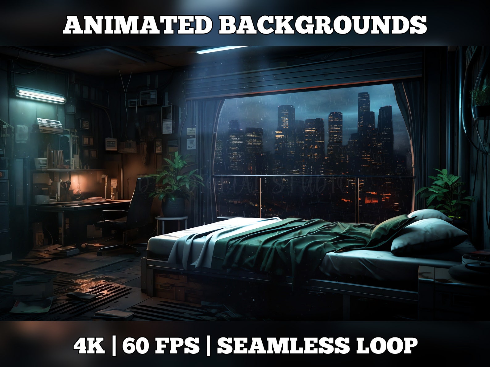 Vtuber Background Animated, Stream Room Background, Vtuber Room ...