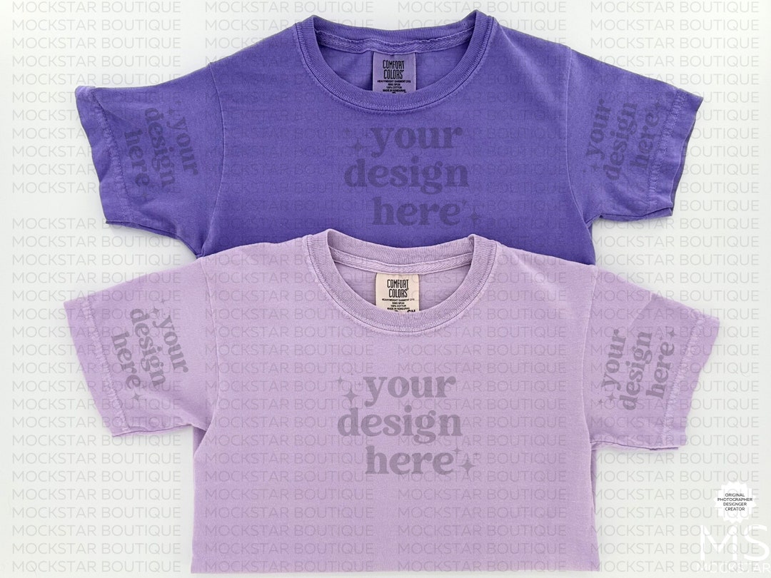 Comfort Colors Mockup Orchid 9018 Comfort Colors Shirt Mockup Bundle ...