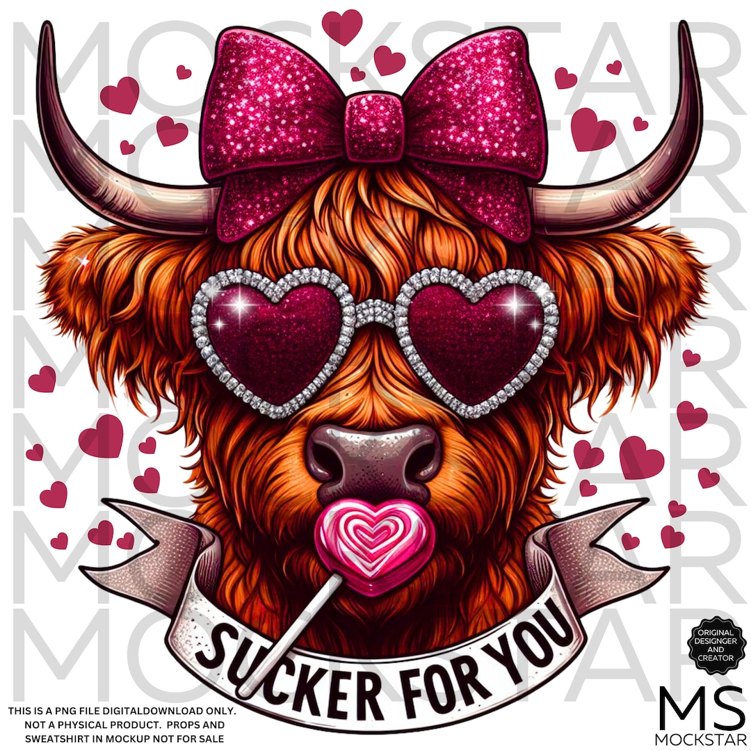 Highland Cow PNG Highland Cow SVG Valentines PNG Valentine Svg ...