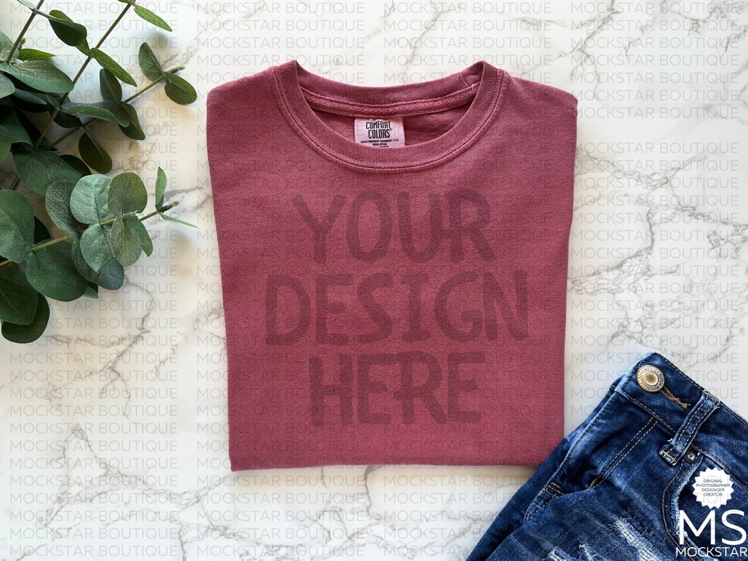 Comfort Colors Mockup Crimson Comfort Colors Tshirt Mockup Red Comfort ...