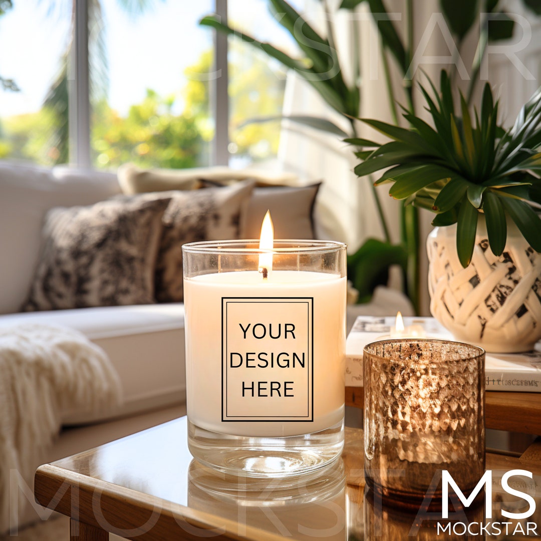 Candle Mockup Clear Candle Jar Mockup Candle Fall Mockup Bundle Print ...