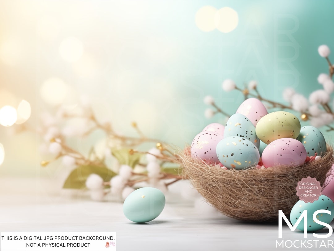 Easter Mockup Flatlay Background Easter Product Background Mockup ...