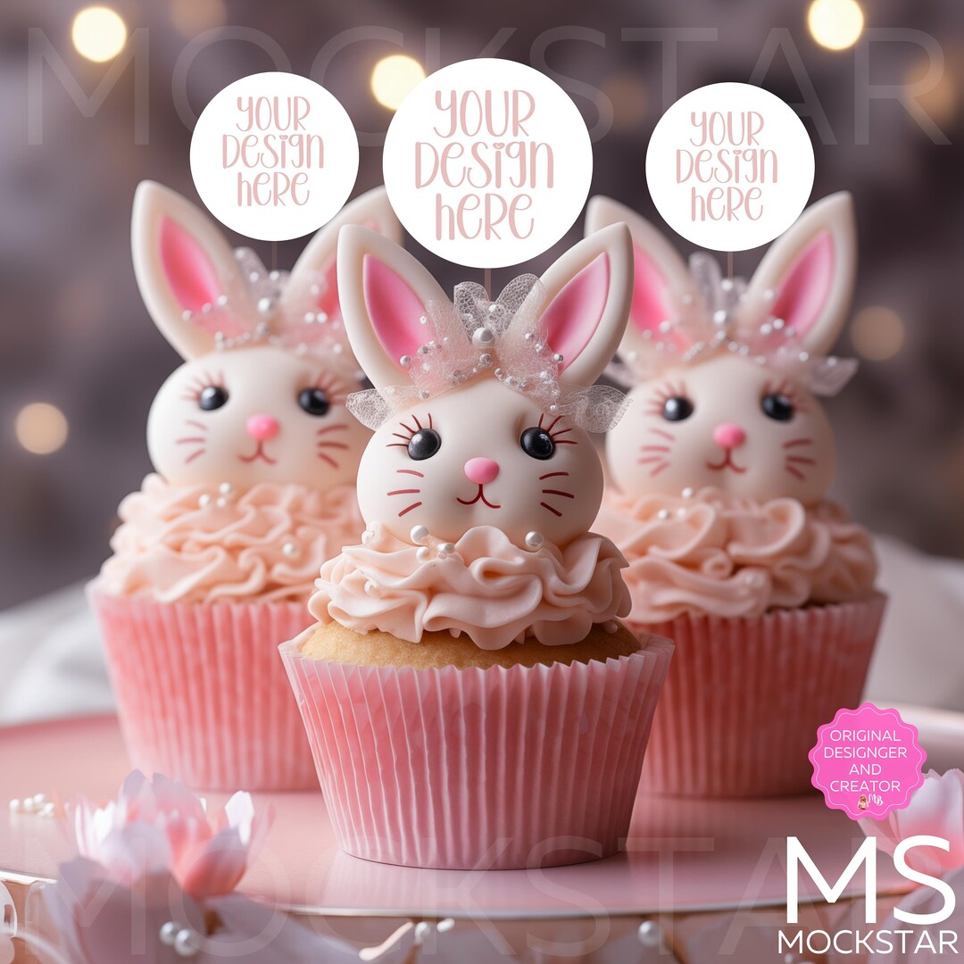 Easter Mockup Easter Cupcake Topper Mockup Easter Cake Topper Mockup ...