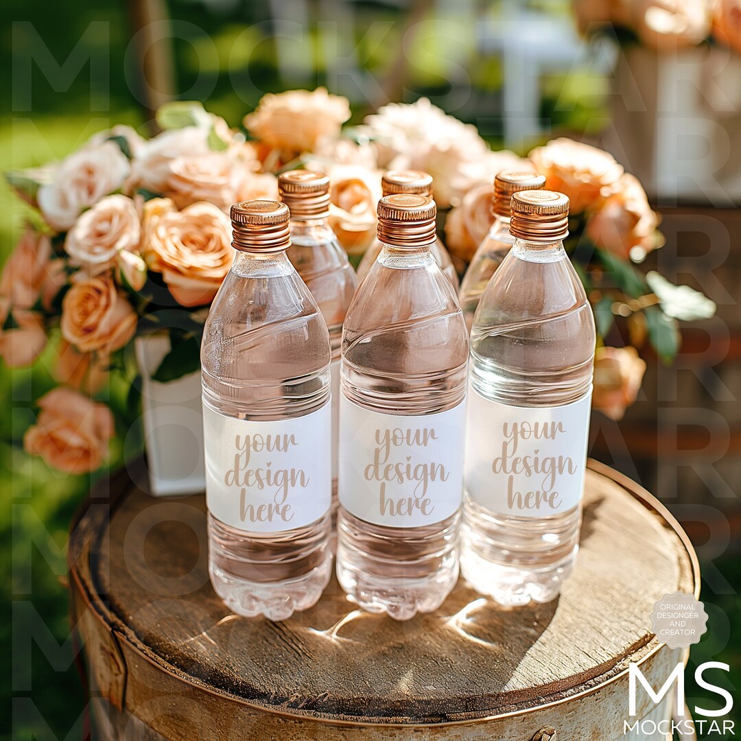 Water Bottle Label Mockup Water Bottle Mockups Water Bottle Sticker ...